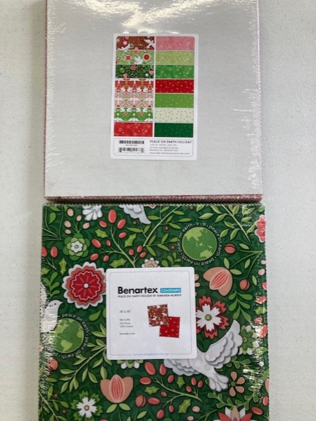 Benartex, Peace on Earth, 10" Squares Cotton Quilting Fabric - Etsy