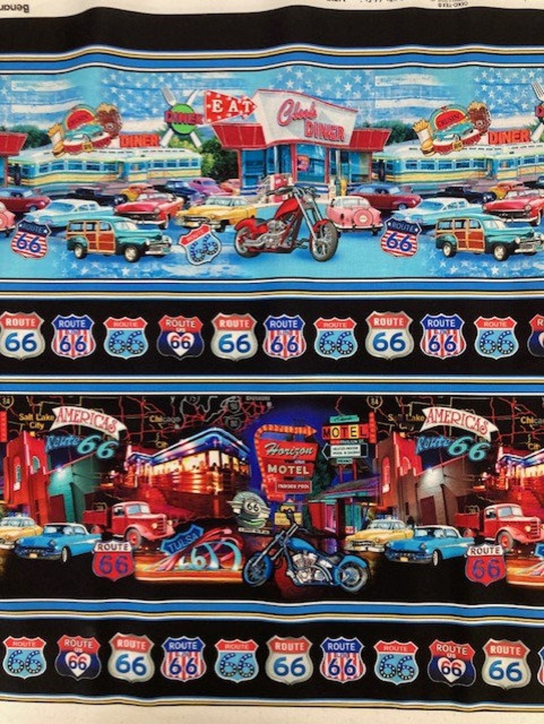 Benartex, Route 66 America's Highway, 45 Cotton Quilting Fabric - Etsy