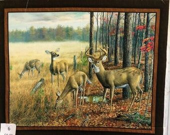Quilting Treasures Deer Ridge 28757-X Deer Panel Deer - Etsy