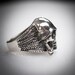 Skull and Cross Bones Sterling Silver Ring | Size 9 - Etsy