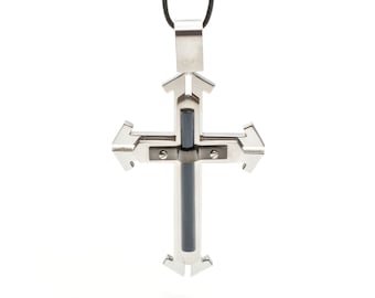 High Cross Stainless Steel Dog Tag Pendant - Etsy