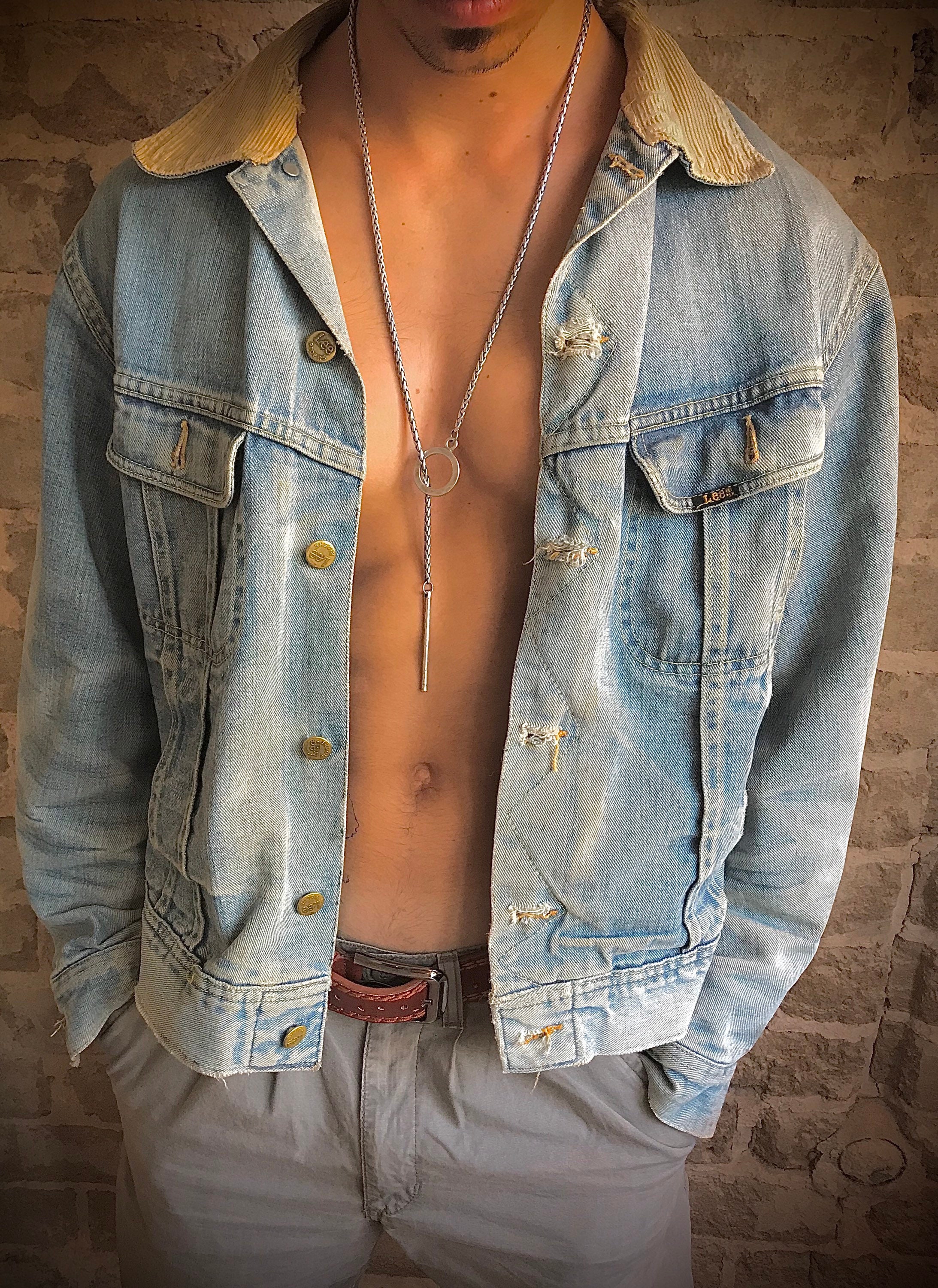 Silver Chain Necklace Men, Black Silver Necklace, Layered Necklace ...