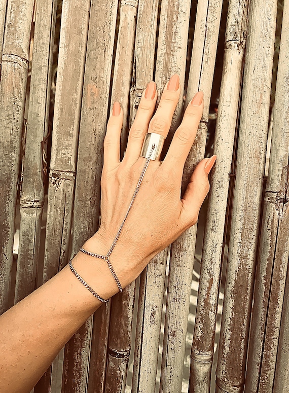 Ring Bracelet Hand Bracelet Slave Bracelet Link Silver | Etsy