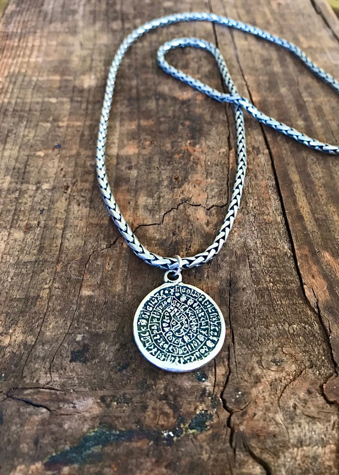 Silver Necklace for Men, Coin Necklace, Ancient Necklace, Boho Jewelry ...