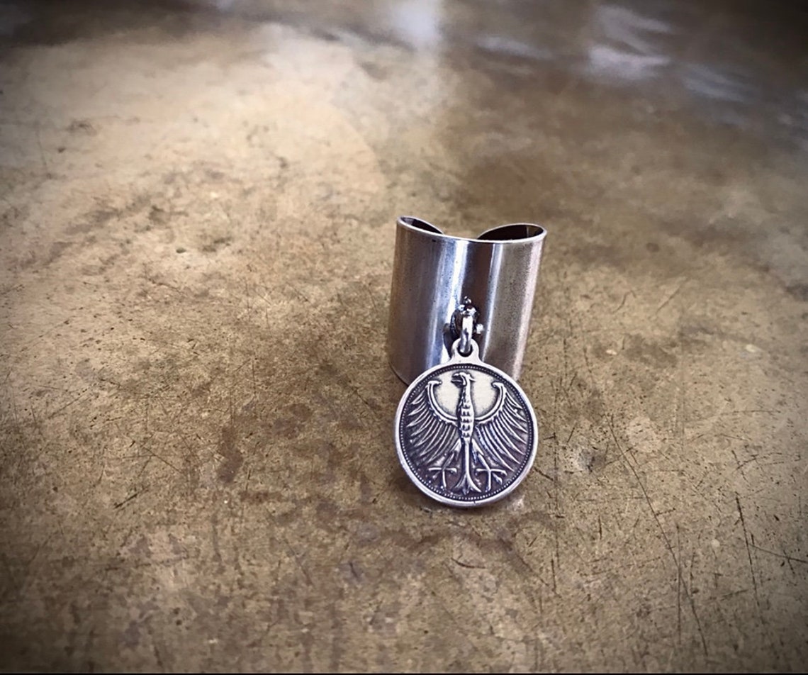 Coin Ring Dangle Charm Ring Adjustable Ring Cuff Ring Open | Etsy
