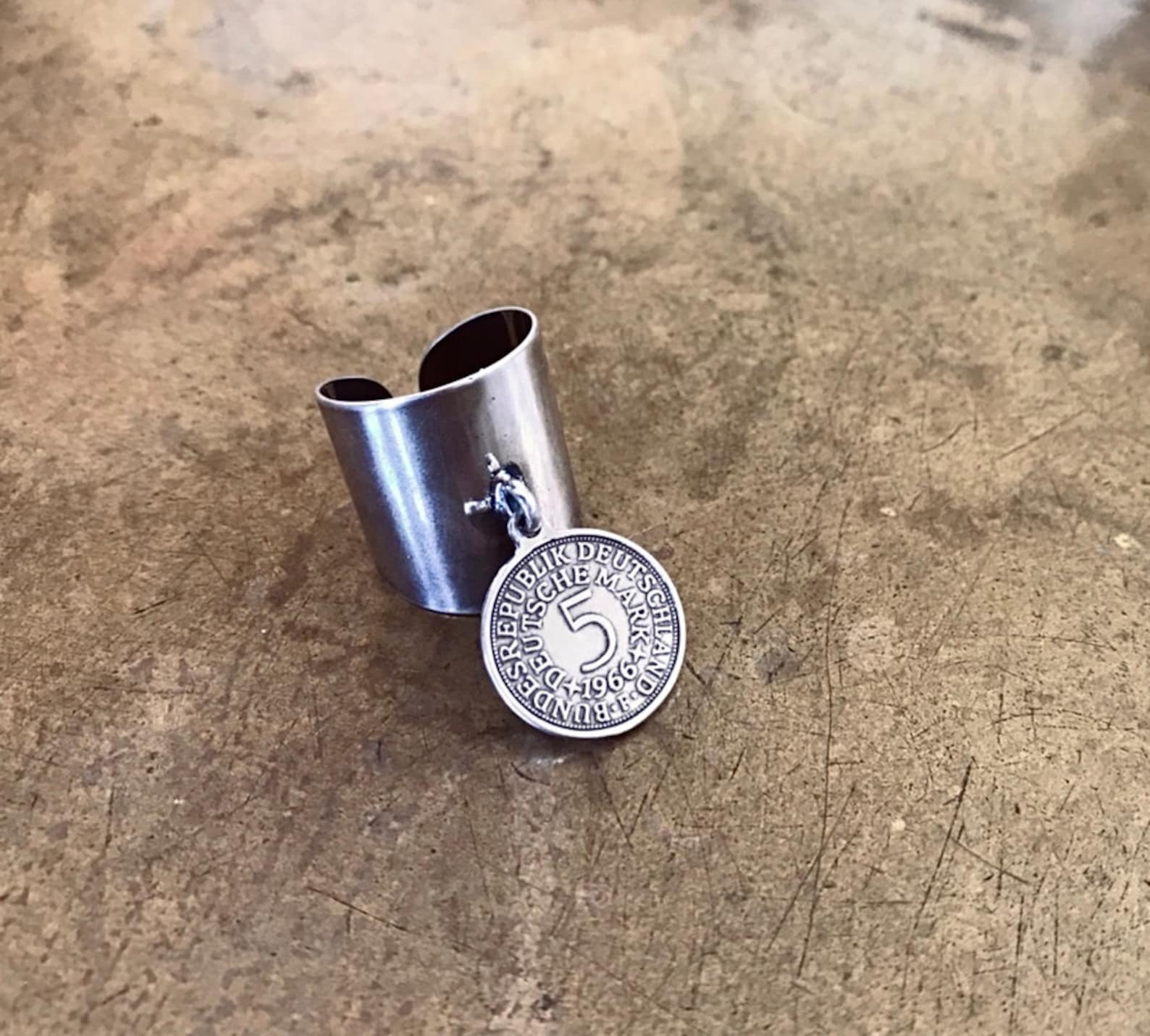 Coin Ring Dangle Charm Ring Adjustable Ring Cuff Ring Open | Etsy