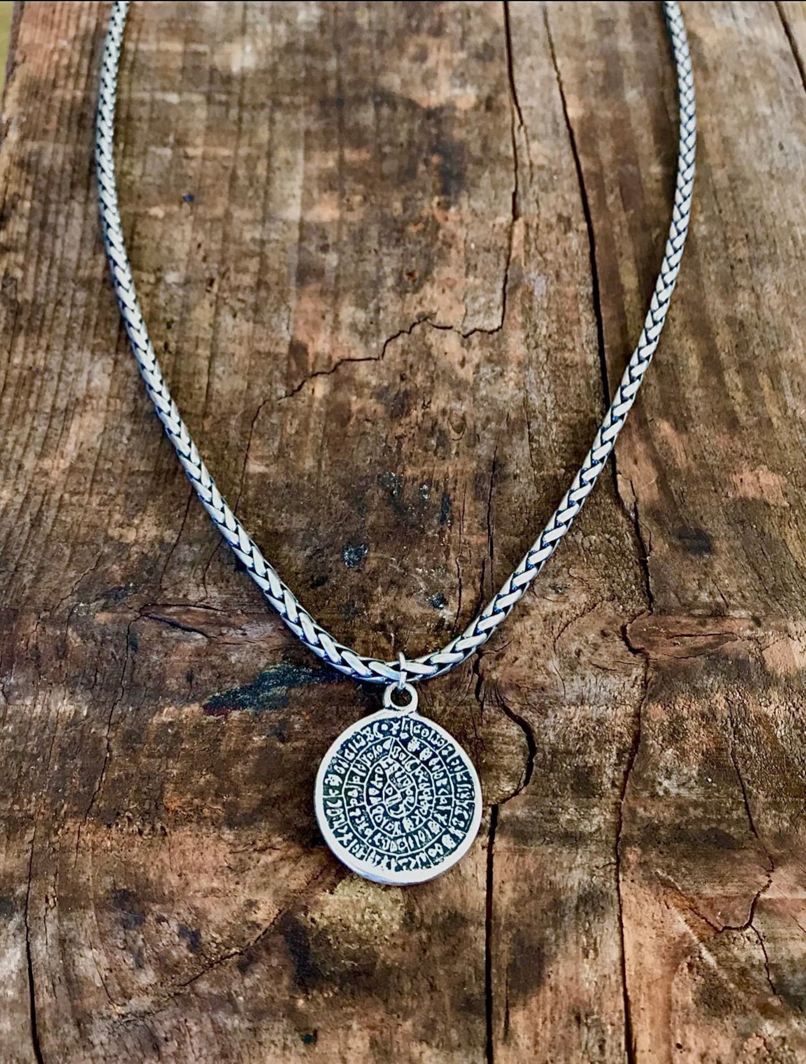 Silver Necklace for Men, Coin Necklace, Ancient Necklace, Boho Jewelry ...