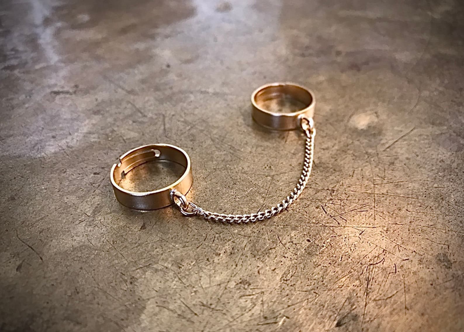 Double Finger Ring Ring With Chain Boho Ring for Women | Etsy