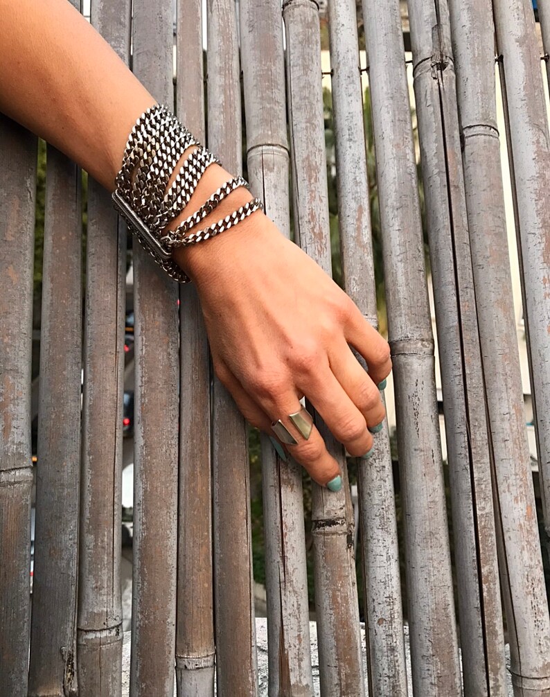 Silver Chain Bracelet Statement Bracelet Link Silver - Etsy