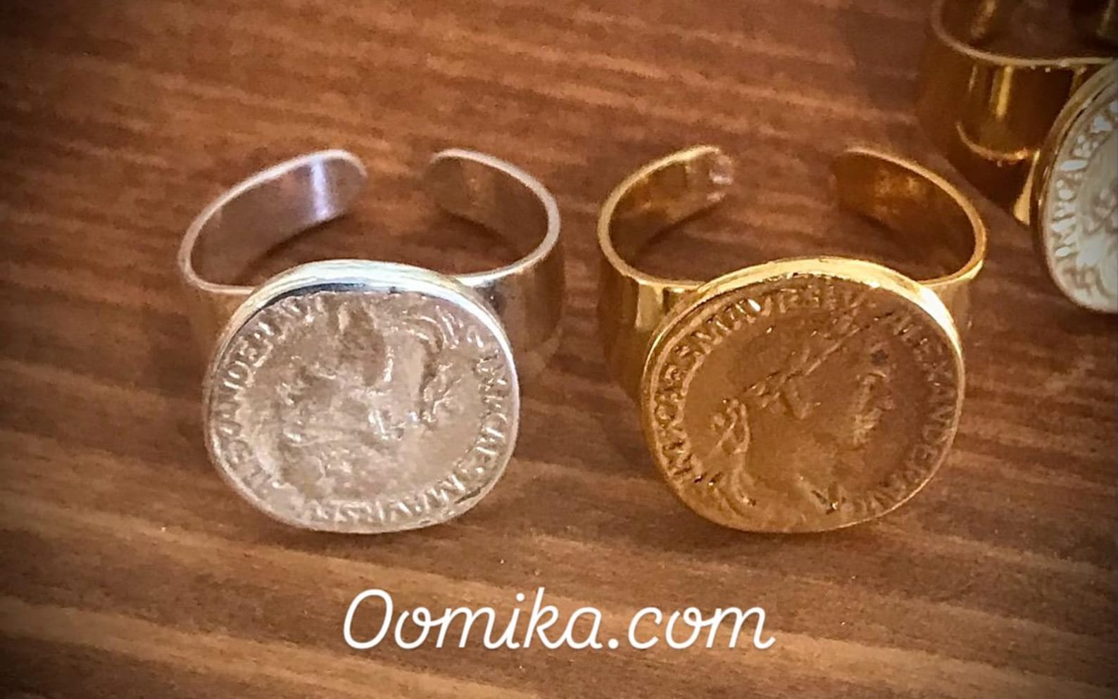 Coin Ring, Signet Ring, Gold Circle Ring, Ancient Ring, Statement Ring ...