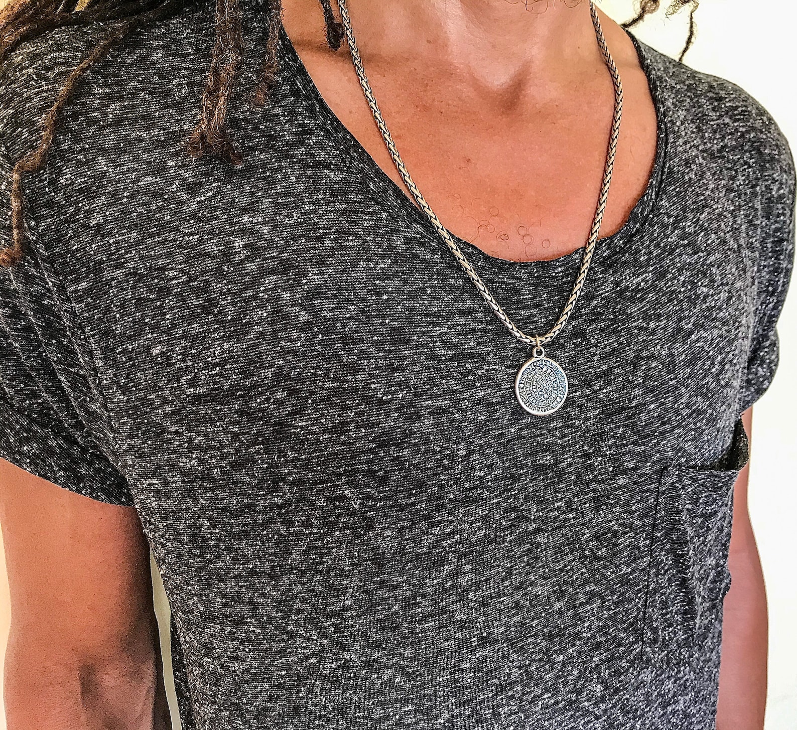 Silver Necklace for Men, Coin Necklace, Ancient Necklace, Boho Jewelry ...