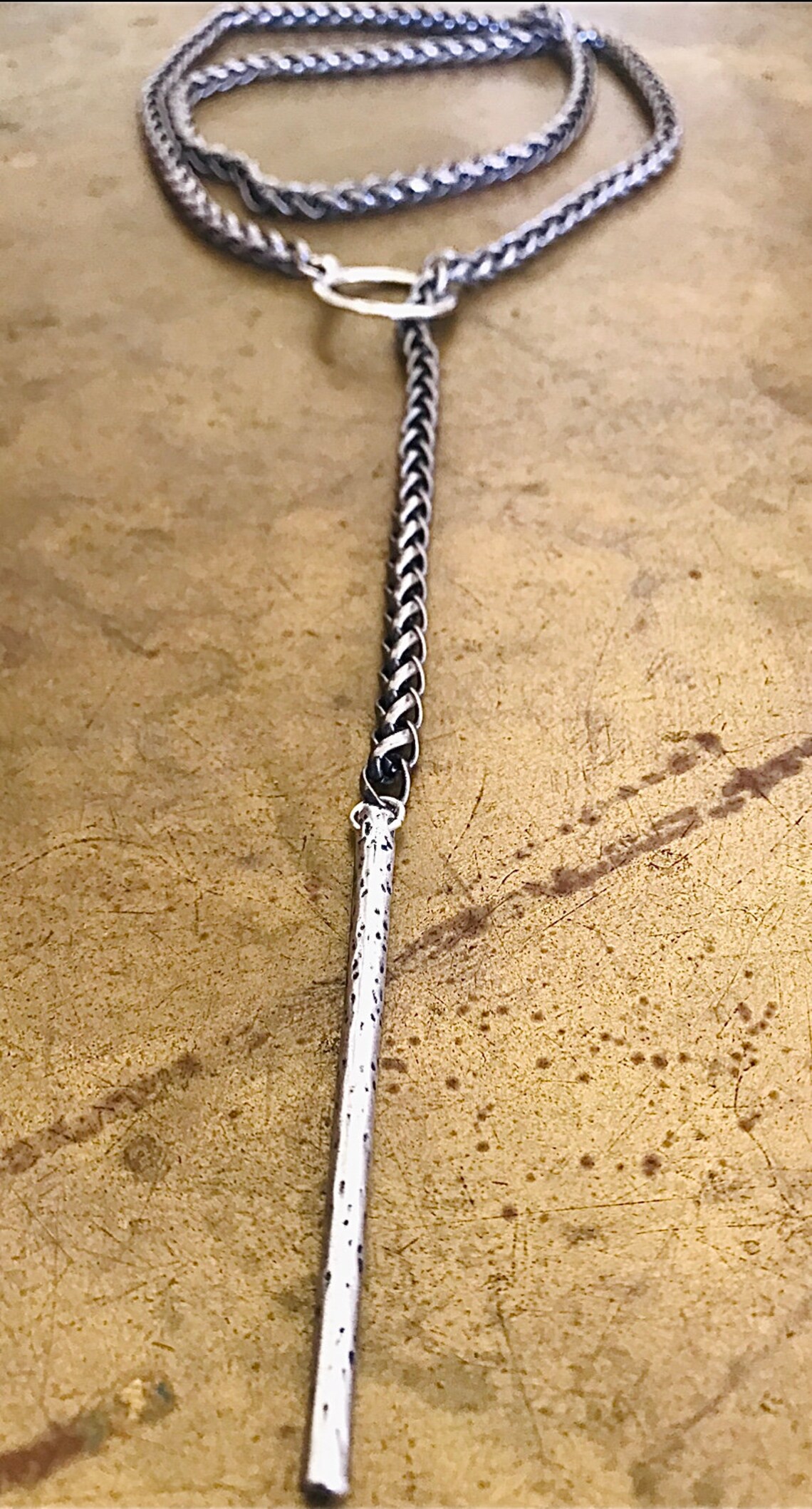 Silver Chain Necklace Men Black Silver Necklace Layered - Etsy