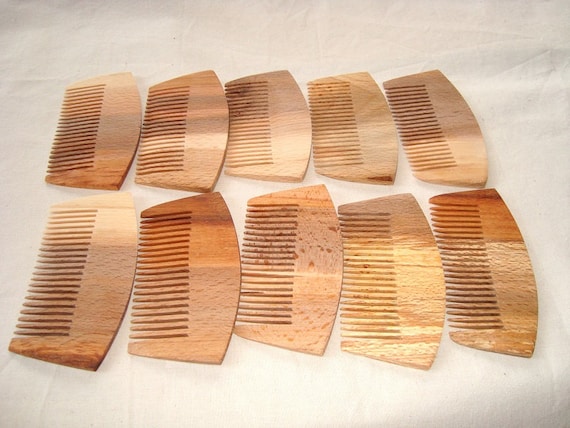 10 wood combs. Wooden combs. Wood combs. Eco-friedly wooden | Etsy
