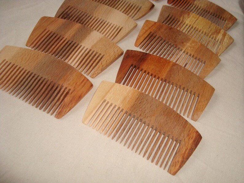 10 wood combs. Wooden combs. Wood combs. Eco-friedly wooden | Etsy