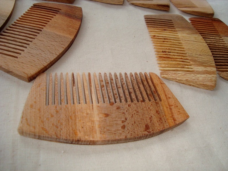 10 wood combs. Wooden combs. Wood combs. Eco-friedly wooden | Etsy