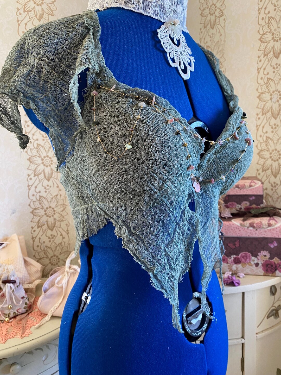 Dark Siren Algae’s Naiad Mermaid Bra Plant Dyed Green Organic Cotton ...