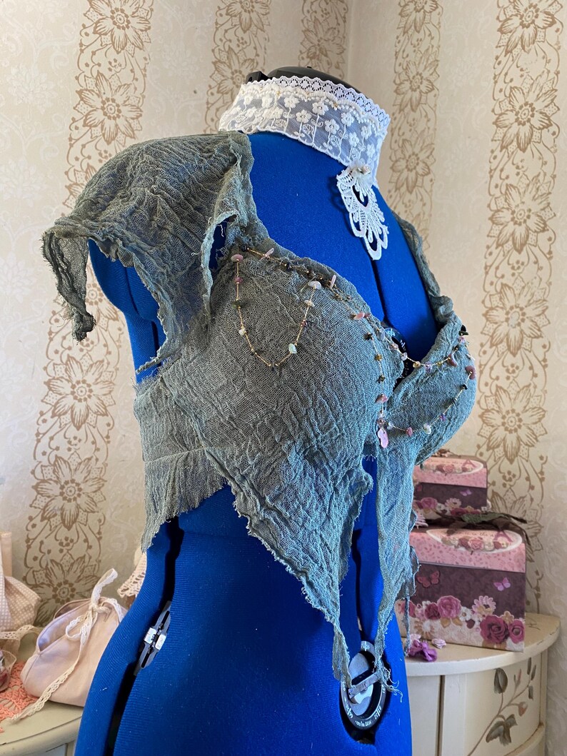 Dark Siren Algae’s Naiad Mermaid Bra Plant Dyed Green Organic Cotton ...