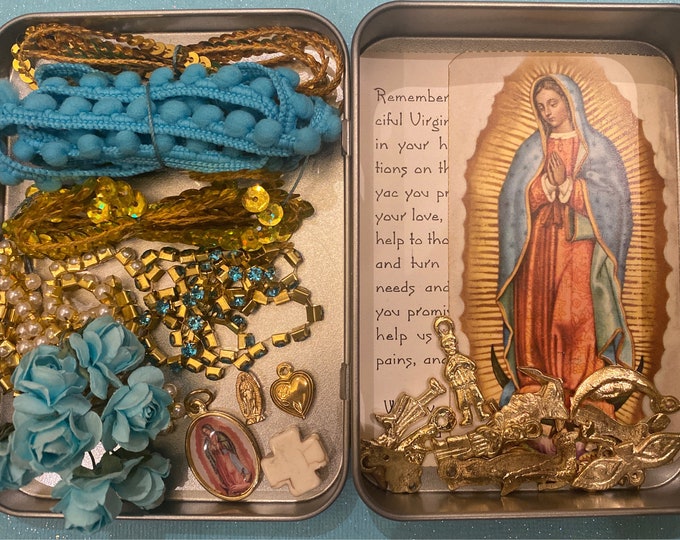DIY KIT Our Lady Guadalupe Virgen De Guadalupe Pocket Shrine Travel ...