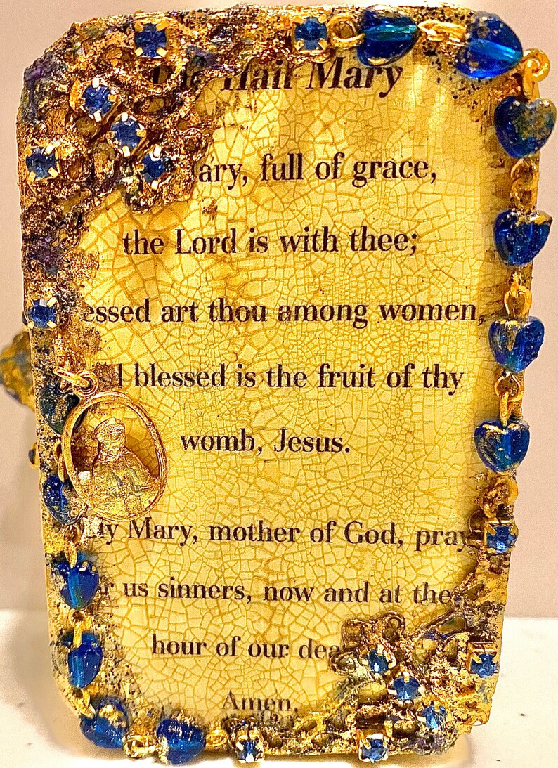 SOLD Requests Custom Order Blessed Mother Virgin Mary Assemblage Shrine ...
