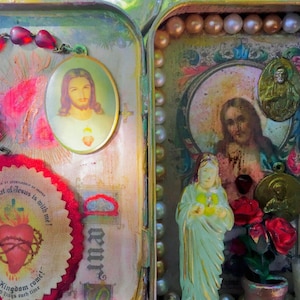 Request Custom Order Altoid Tin Shrine Nicho Home Altar Sacred Heart of ...