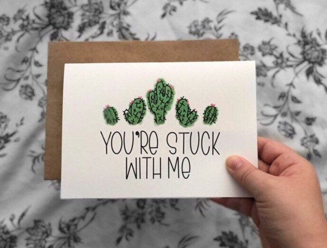 Youre Stuck With Me Handmade Card Etsy