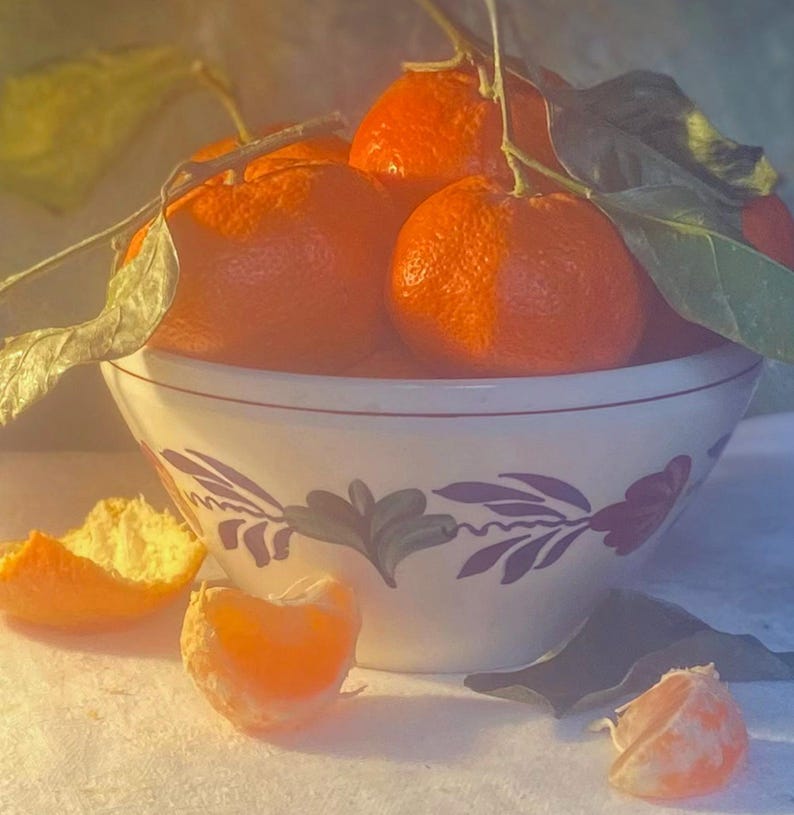 Satsumas in a Vintage Bowl Oil Painting | 6 X 6 | Original Still Life ...