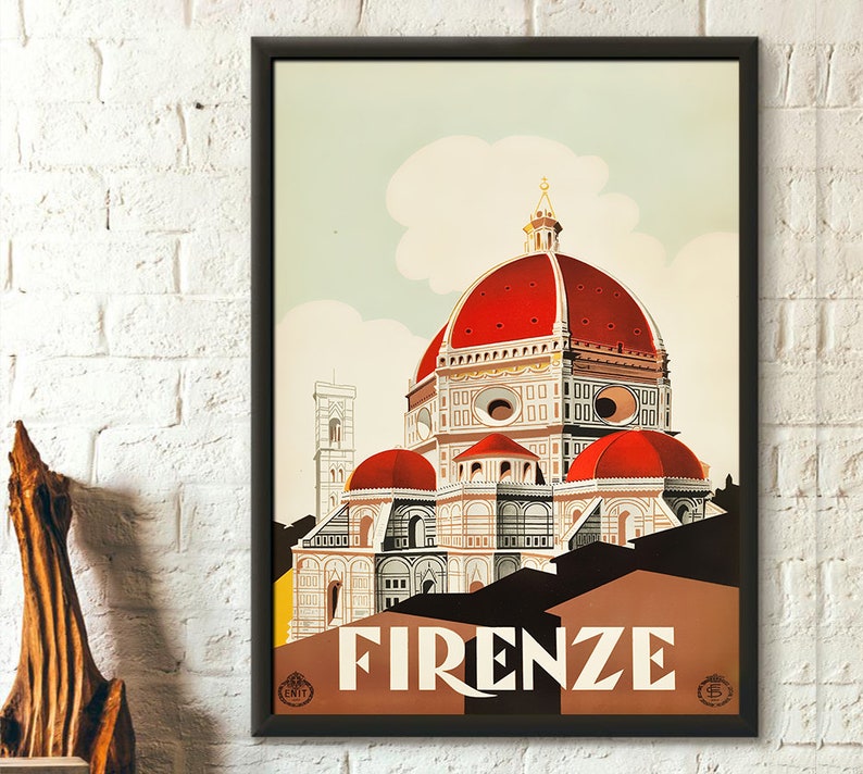 Florence Travel Poster Italy Travel Poster Firenze Poster | Etsy