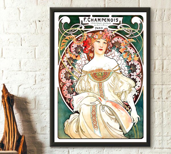 Alphonse Mucha Art Noveau Art Deco Vintage French Poster Ads Set of 6 ...