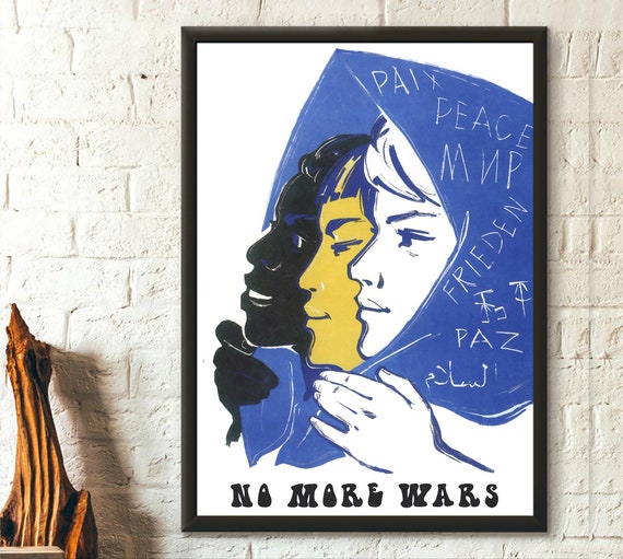 Peace and Love Print Peace Poster Anti Racism Poster Stop - Etsy