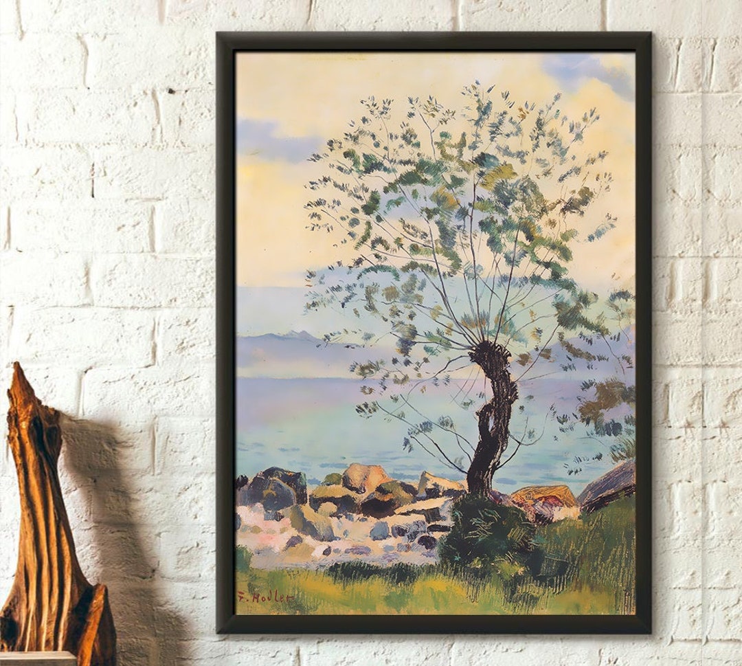 Premium Quality Poster: Willow Tree by the Lake 1890 Ferdinand Hodler ...