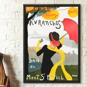 Avranches Mont St. Michel Vintage Travel Poster Birthday - Etsy