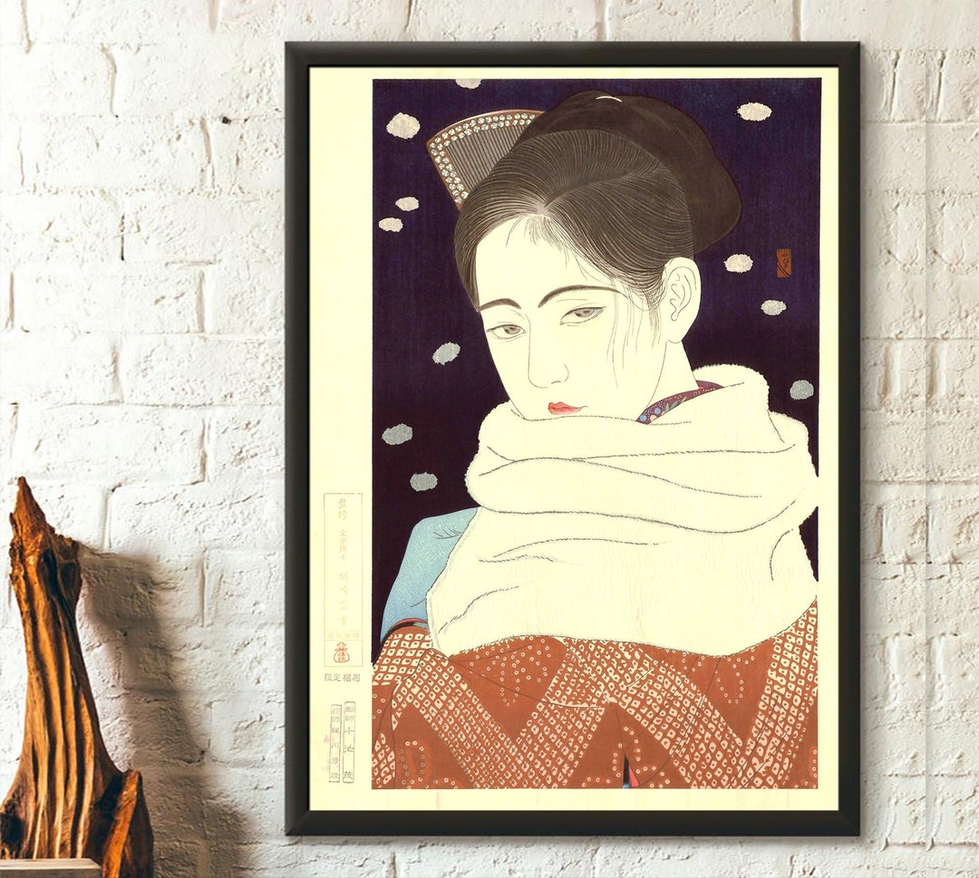 Kiyoshi Kobayakawa Ukiyo-e Poster: Japanese Goyo Woman Wall Art - Etsy ...