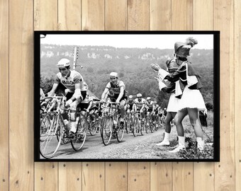 Tour De France Cyclists Smoking Print, Tour De France Bikers Poster ...