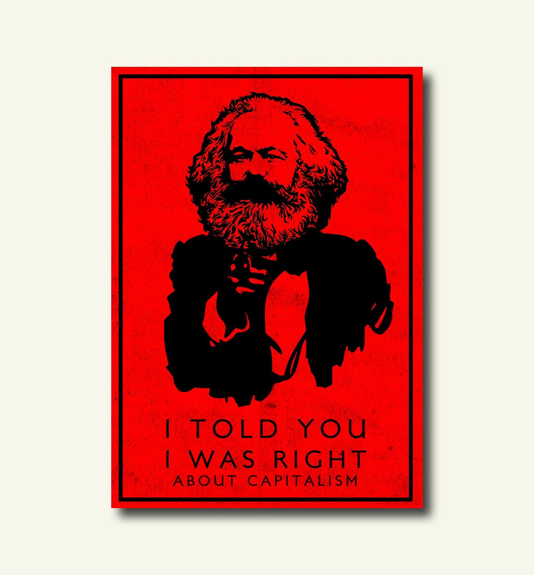 I Told You I Was Right About Capitalism Karl Marx Poster Iconic ...