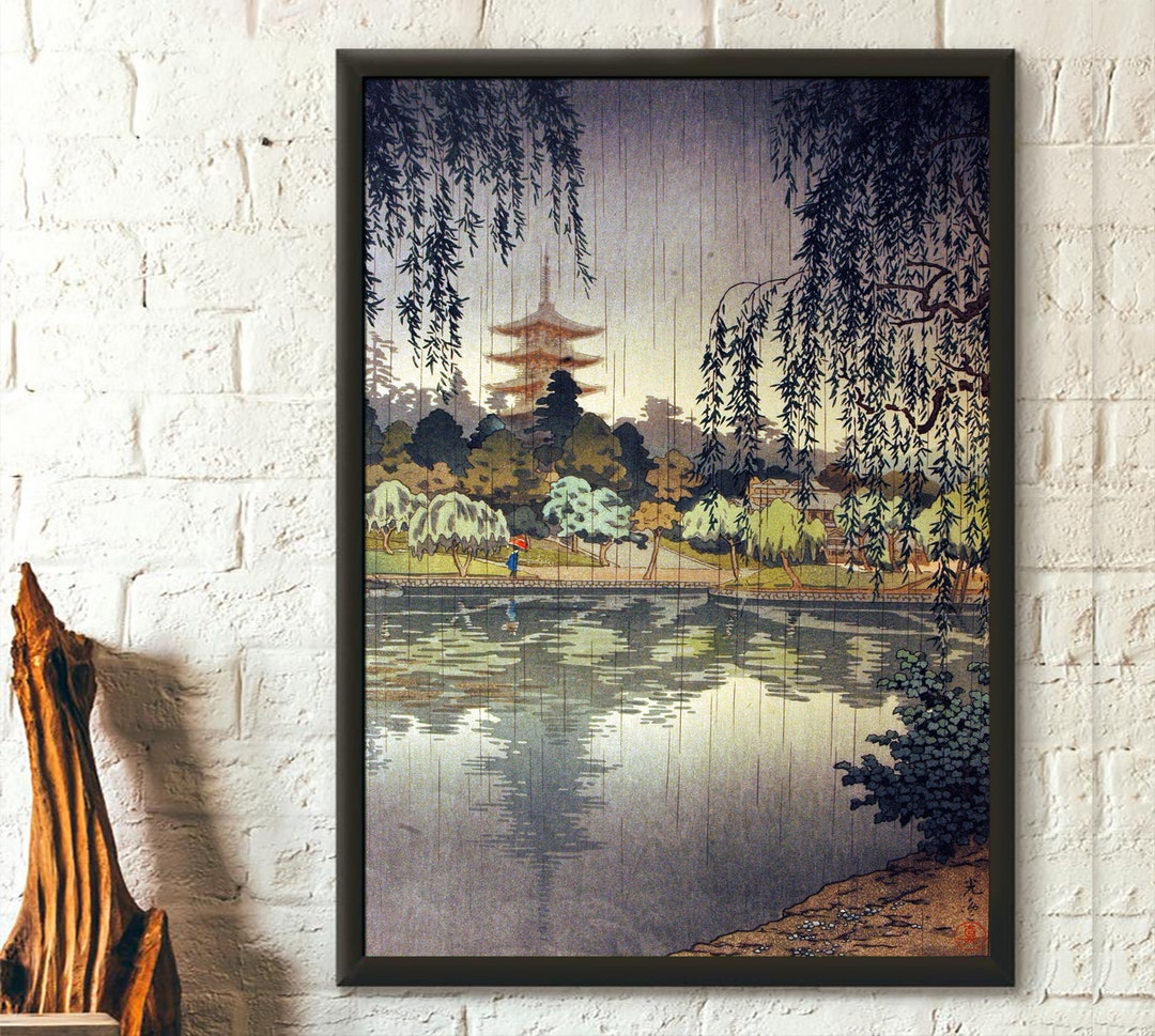Rain at Kofukuji Temple 1937 Tsuchiya Koitsu Print Edo Period Japanese ...
