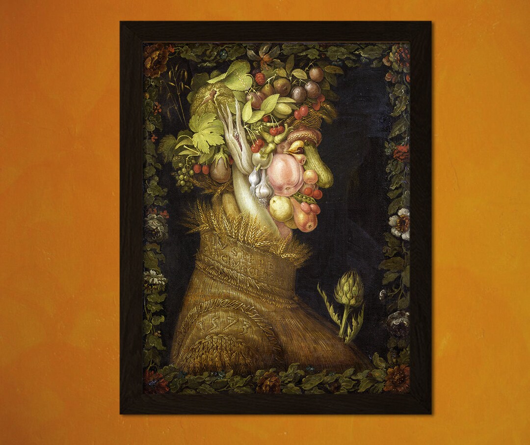 Wall Art Art summer by G. Arcimboldo 1573 Fine Art Print Retro Design ...