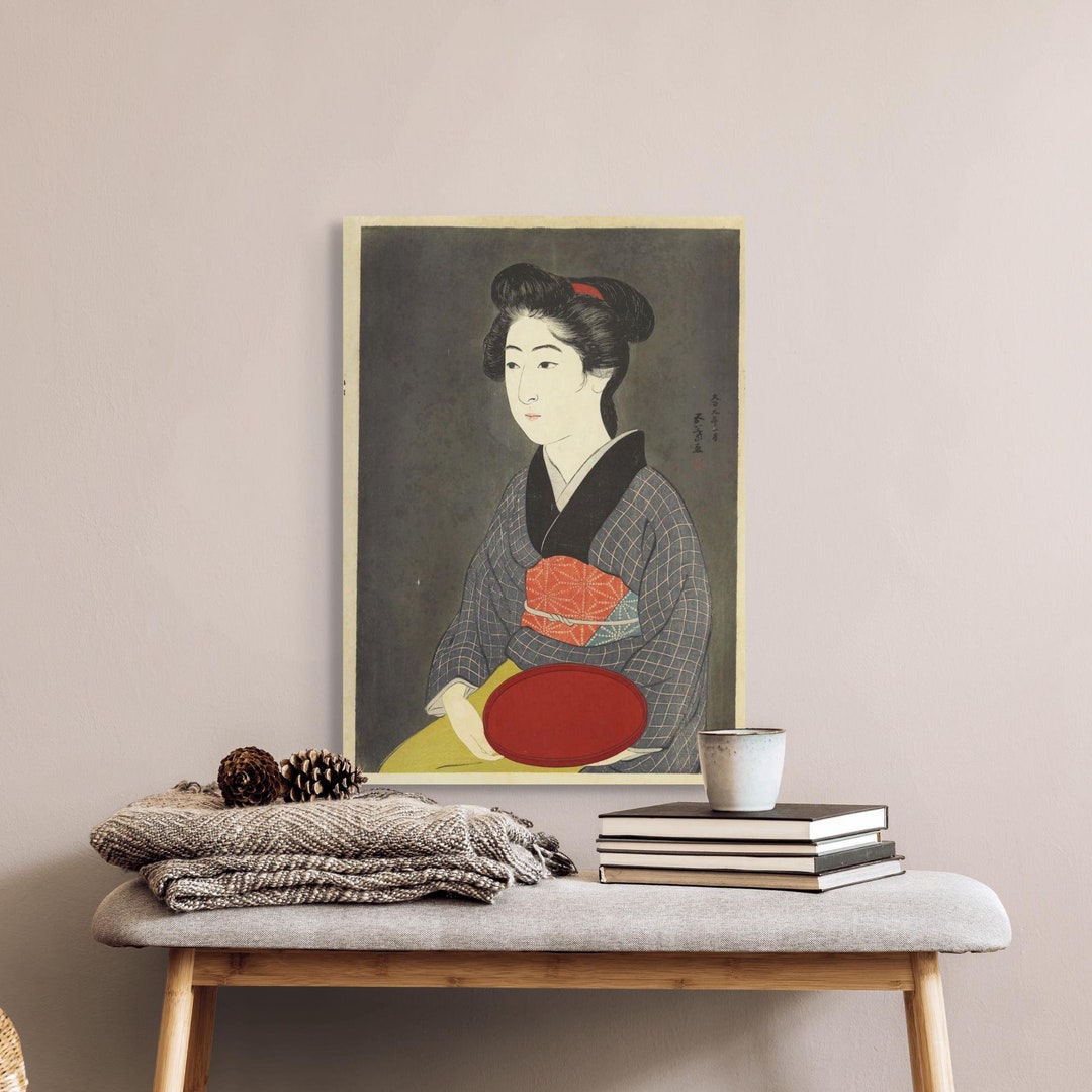 Waitress With a Red by Hashiguchi Goyo 1920 - Vintage Japanese ...