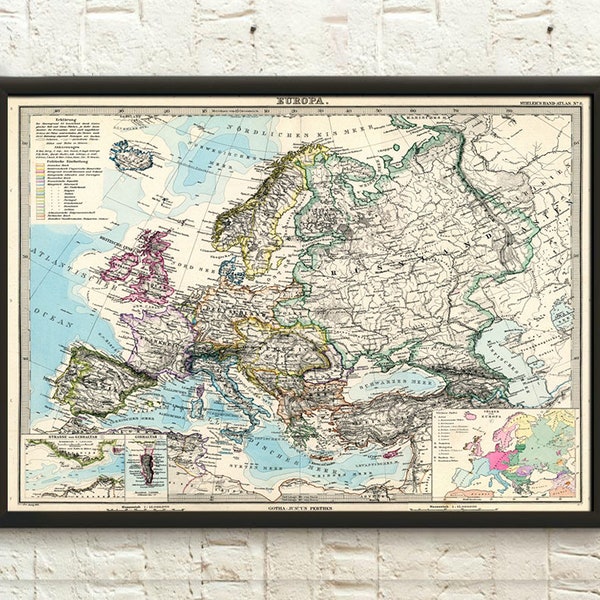 Buy Poster Map of Europe Online In India - Etsy India