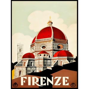 Florence Travel Poster Italy Travel Poster Firenze Poster Trave Wall ...