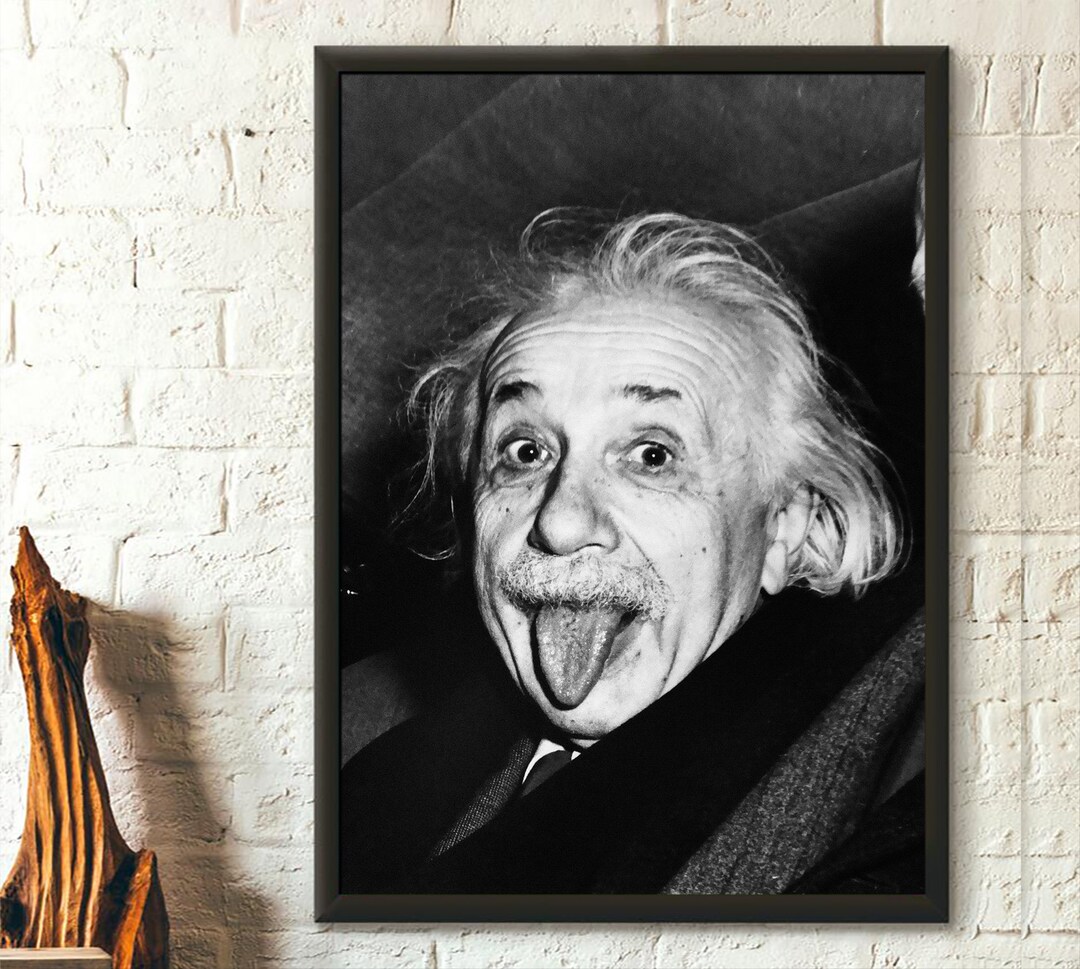 Einstein Poster Einstein Tongue Out Print Einstein Poster Albert ...