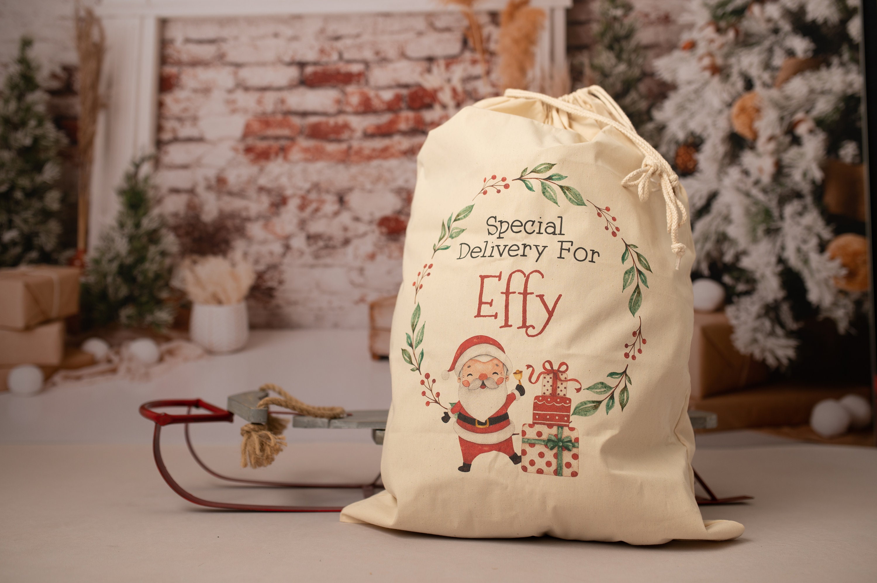 Personalised Santa Sack XL 100% Organic Natural Cotton - Etsy UK