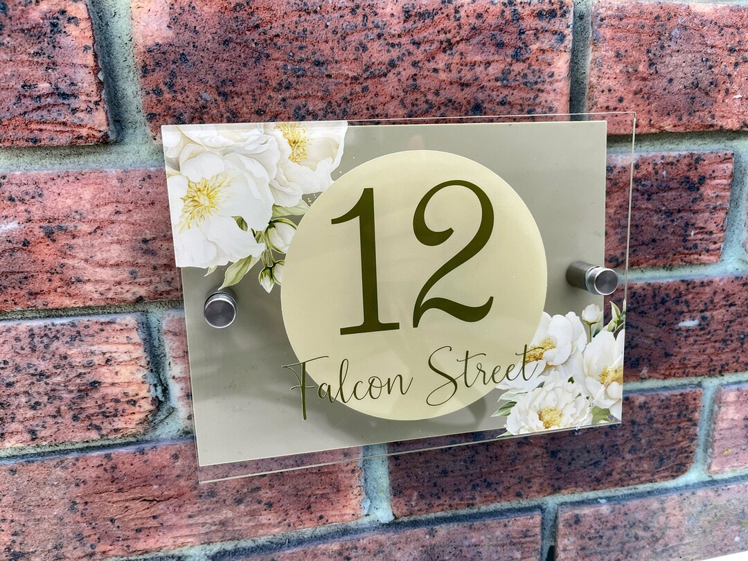 Personalised Bespoke Acrylic House Number Plaque House Sign Acrylic ...