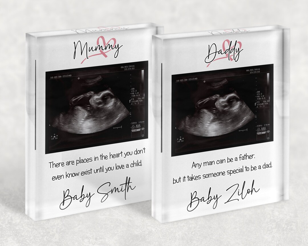 Personalised Scan Photo Keepsake Photo Crystal Acrylic Block Scan Photo ...