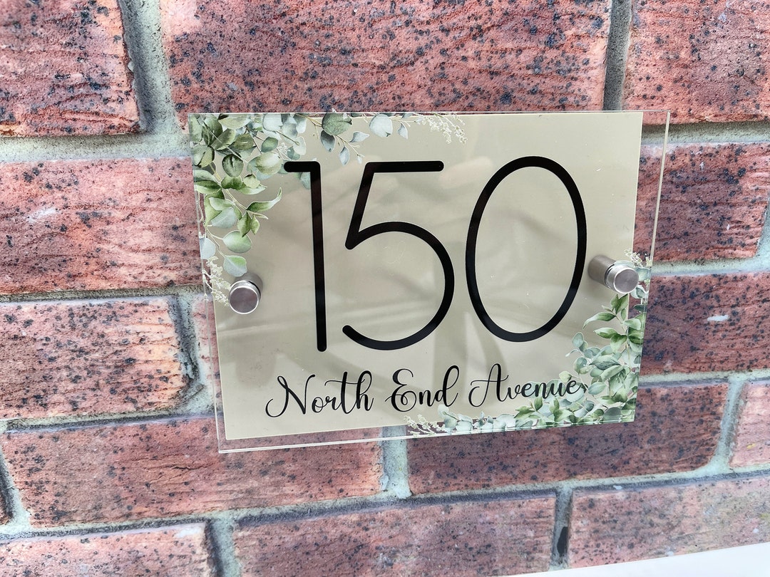 Personalised Bespoke Acrylic House Number Plaque House Sign Acrylic ...