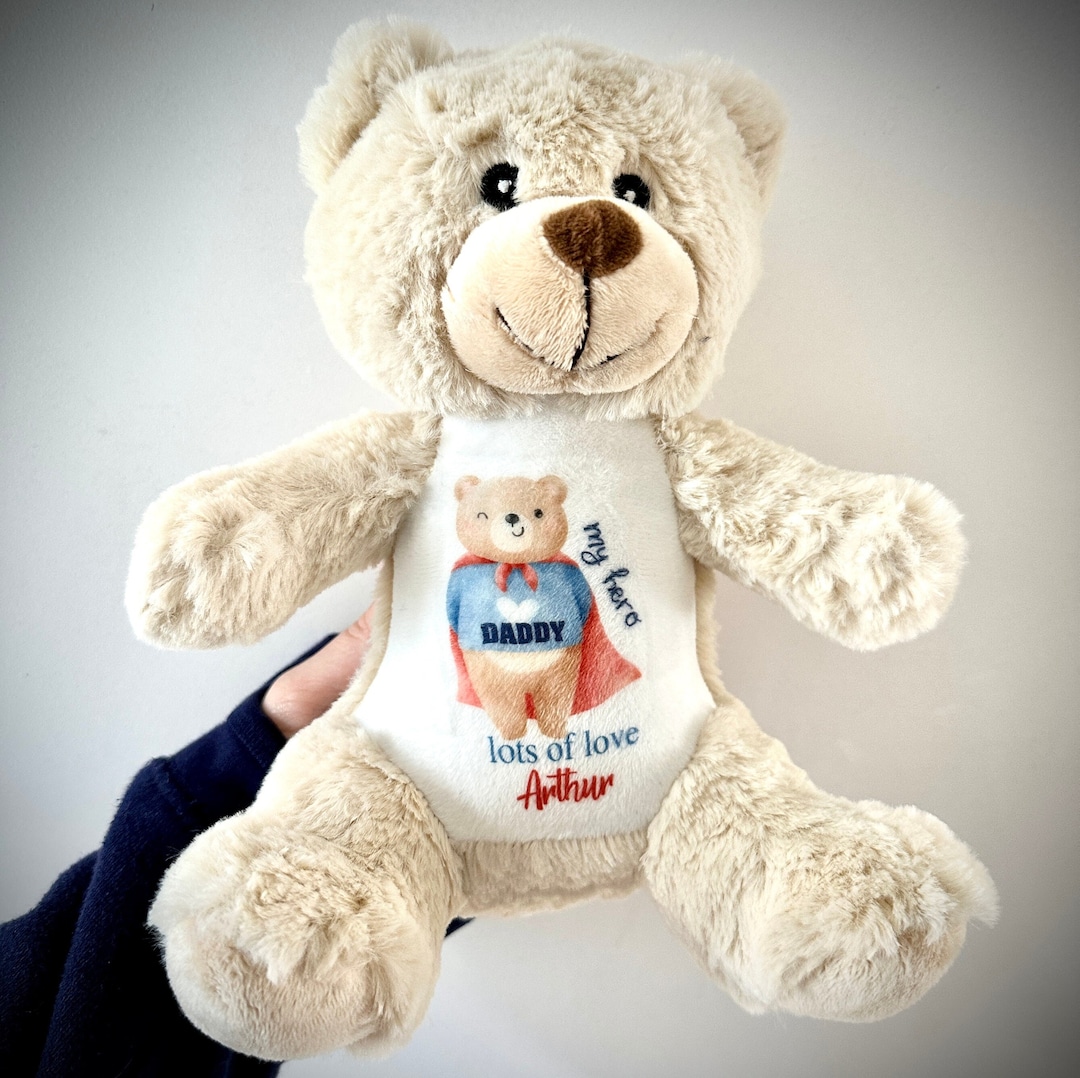 Personalised Daddy My Hero Teddy Bear - Daddy Gift - Fathers Day Bear ...