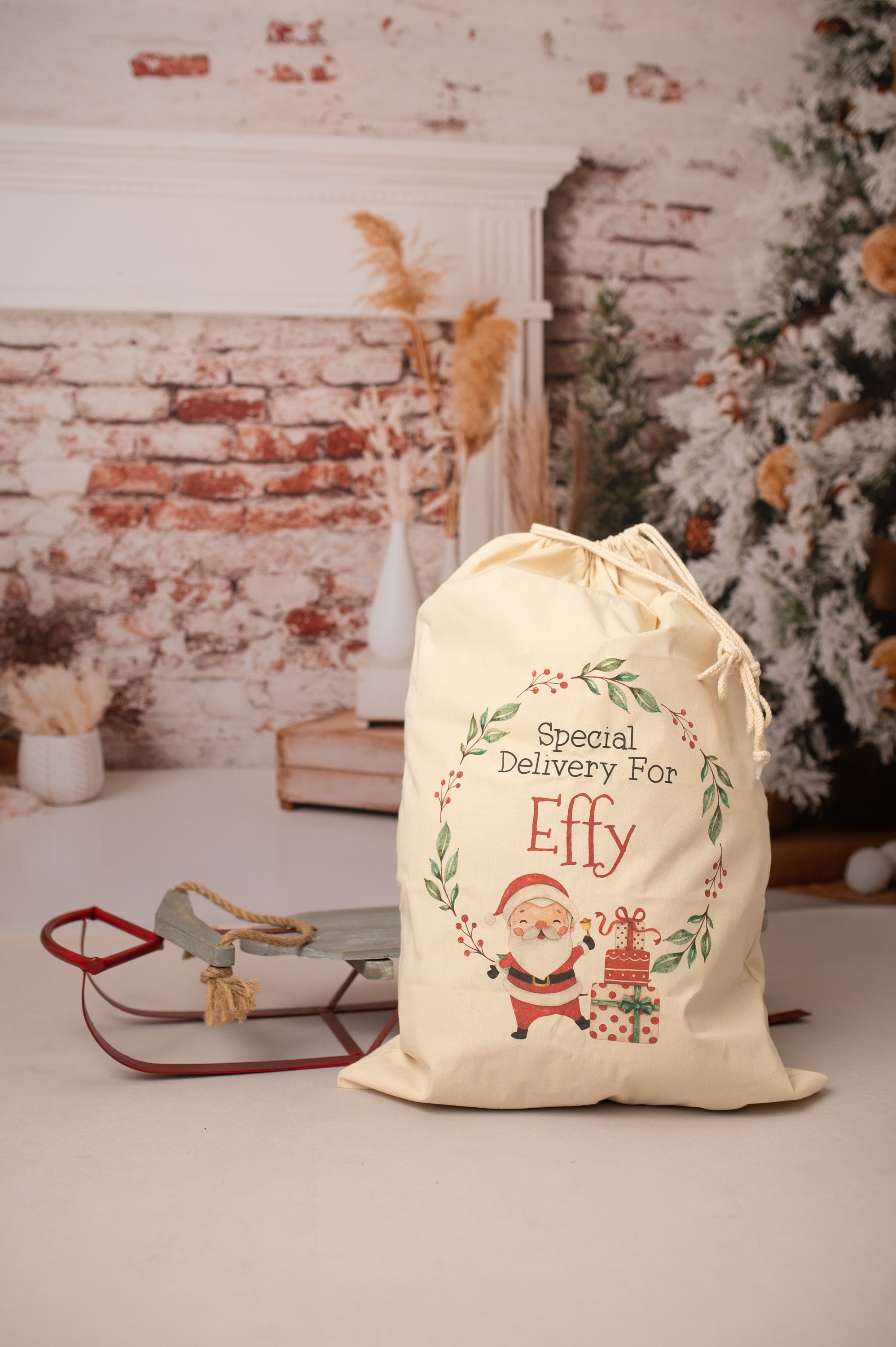 Personalised Santa Sack XL 100% Organic Natural Cotton - Etsy UK