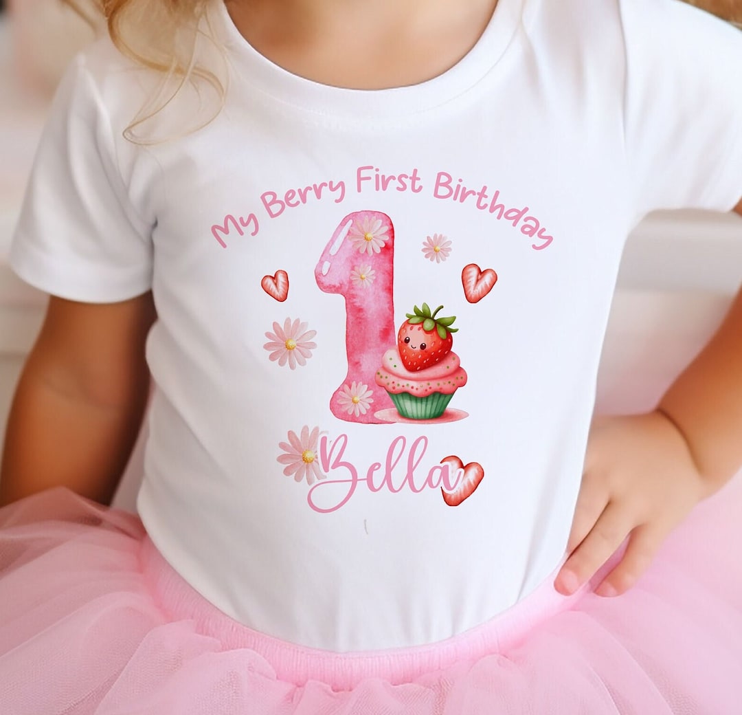 Personalised Berry First Birthday T-shirt Baby Vest | First Birthday ...