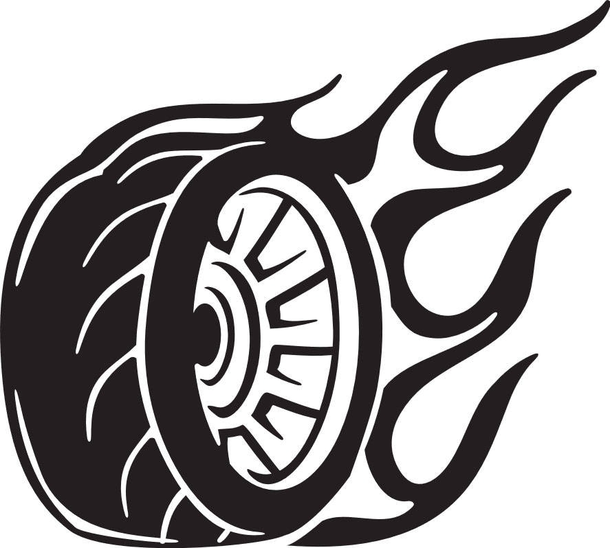 Tire Burnout Marks Clipart