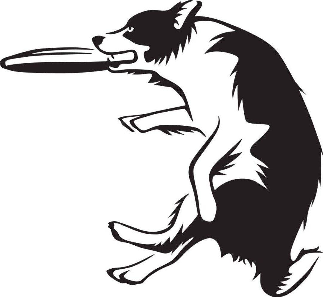 Dog and Frisbee Trick SVG FILE - Etsy