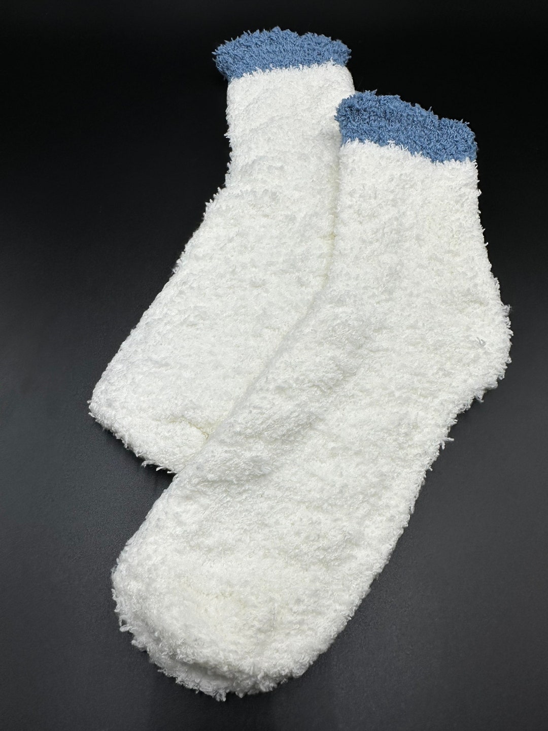 2 Tone Fluffy Fleece Sleeper Socks - Etsy